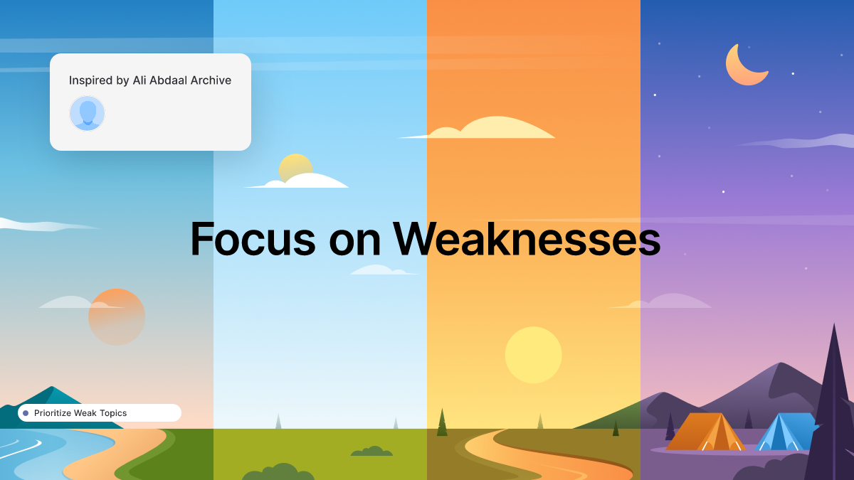 Focus on Weaknesses