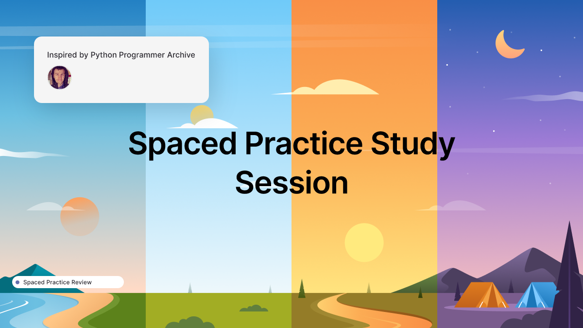 Spaced Practice Study Session